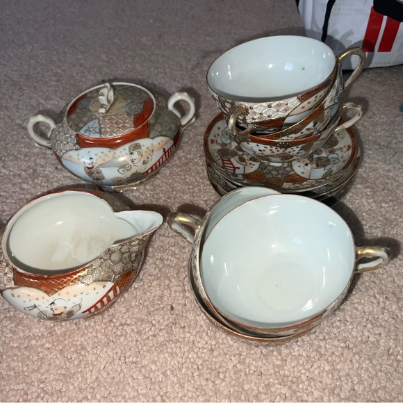 Kitchen | Vintage Royal Satsuma Handpainted Porcelain Tea Set | Poshmark